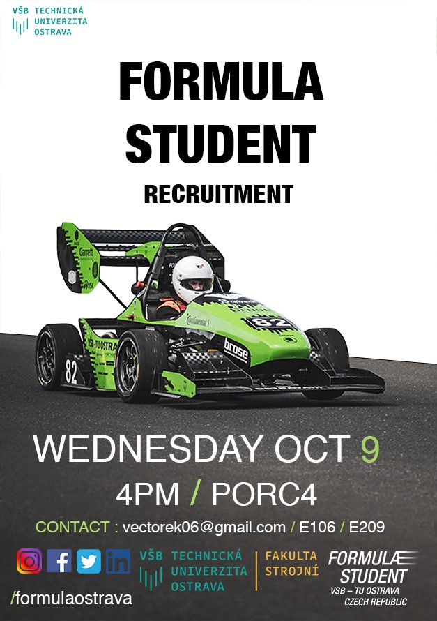 Formula student VŠB-TUO recruitment - VSB-TUO