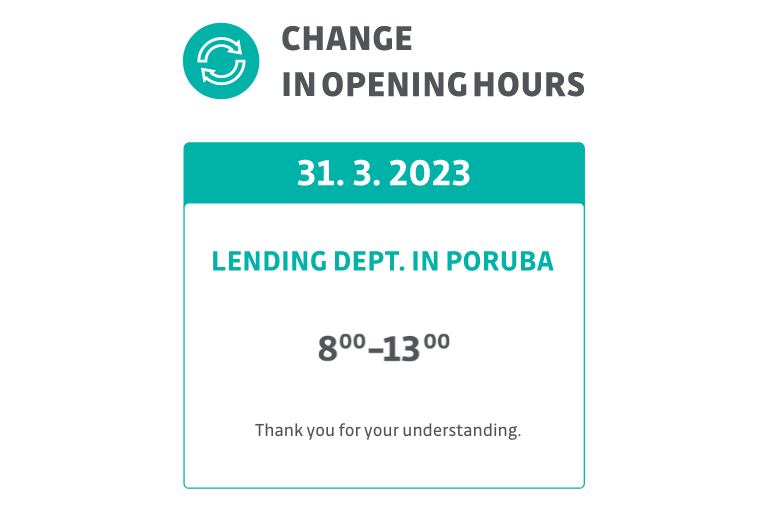 Change in opening hours - Science and Research VSB-TUO